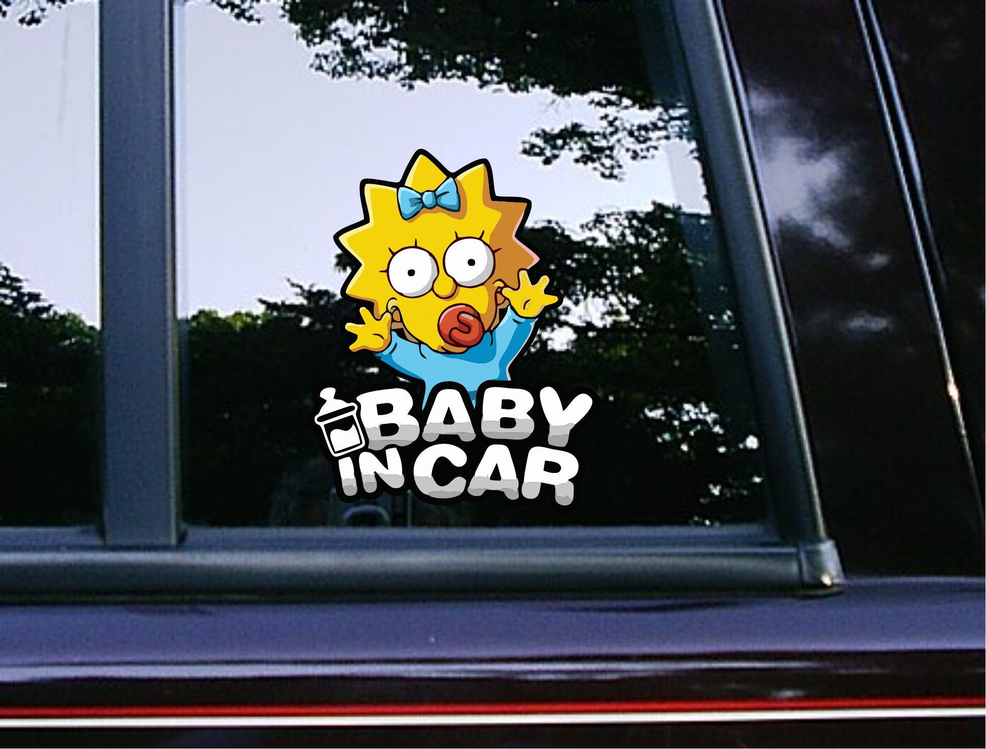 Baby in Car Maggie Simpson Car Decals Car Stickers the - Etsy