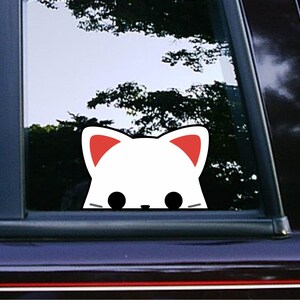 Maneki Neko Peeker Peeking Anime Beckoning Cat Car Decals Lucky Cat ...