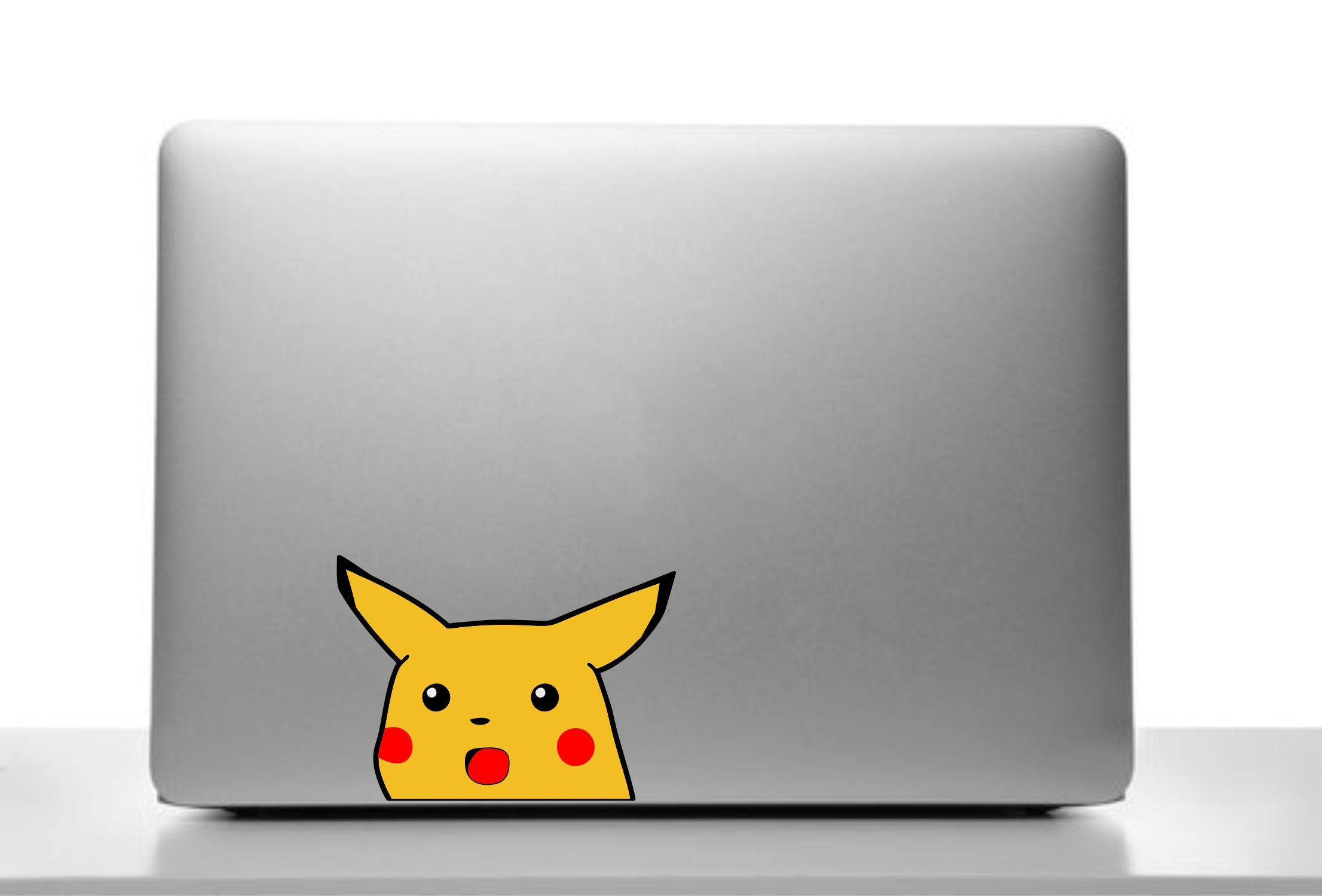 Pikachu Concern Suprize Meme Peeker Peeking Pokemon Car Decals MacBook ...