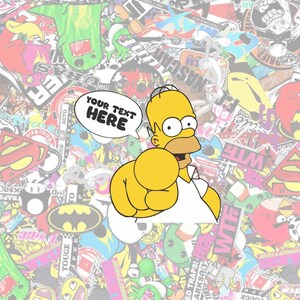 Homer Simpson Custom Text Peeker Peeking Car Decals the Simpsons Pop ...