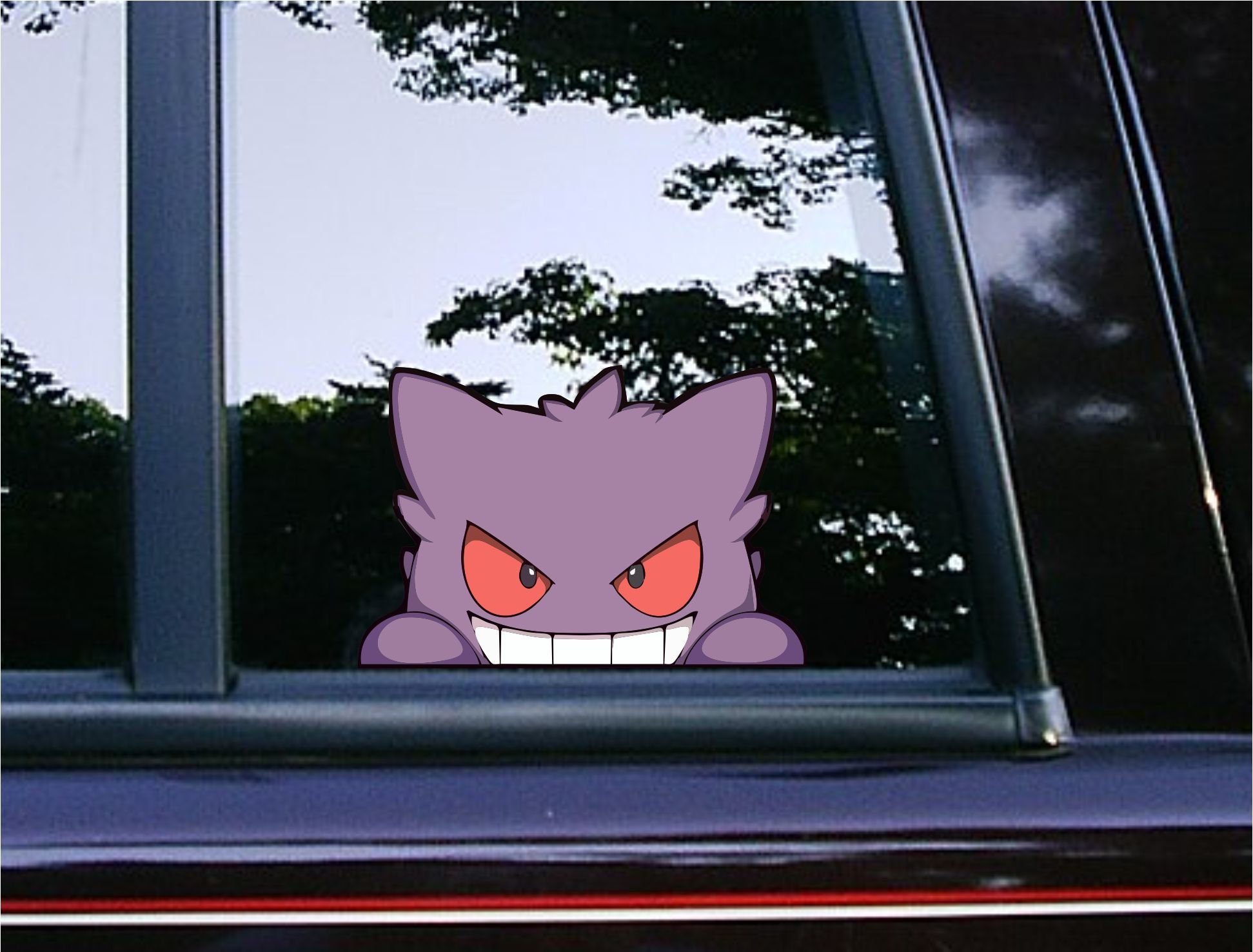 Cute Gengar Peeker Peeking Ghost Pokemon Funny Characters Car Decals ...