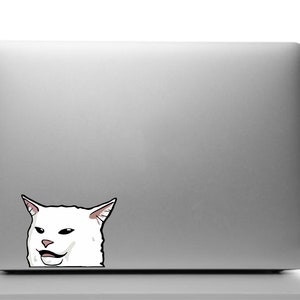 Confused Cat Meme Peeker Peeking Car Decals Funny Stickers Kitty ...