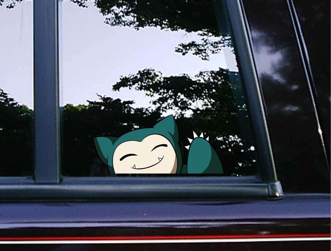 Snorlax Waving Peeker Peeking Pokemon Cute Characters Car Decals Phone ...