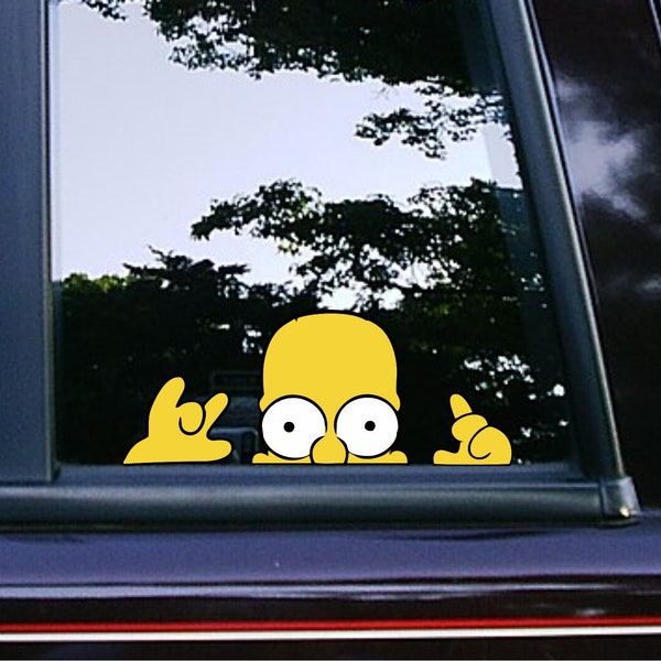 Homer Simpsons Car Decal - Etsy