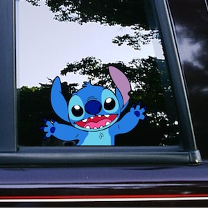 Cute Scary Stitch Peeker Peeking Lilo and Stitch Disneys Cartoons Car ...