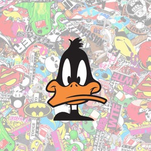 Daffy Duck Peeker Peeking Car Decals Pop Culture Android Helmet Tablet ...