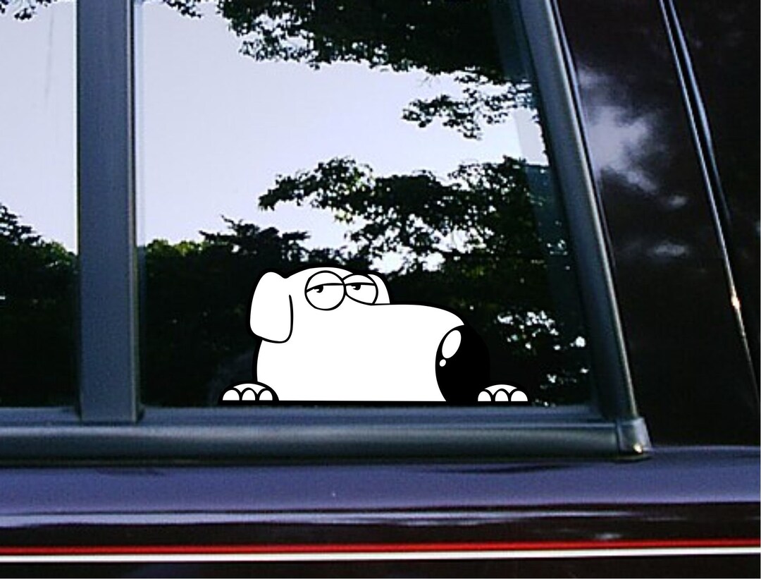Brian Griffin Peeker Peeking Family Guy Car Decals Cartoon Memes Custom ...