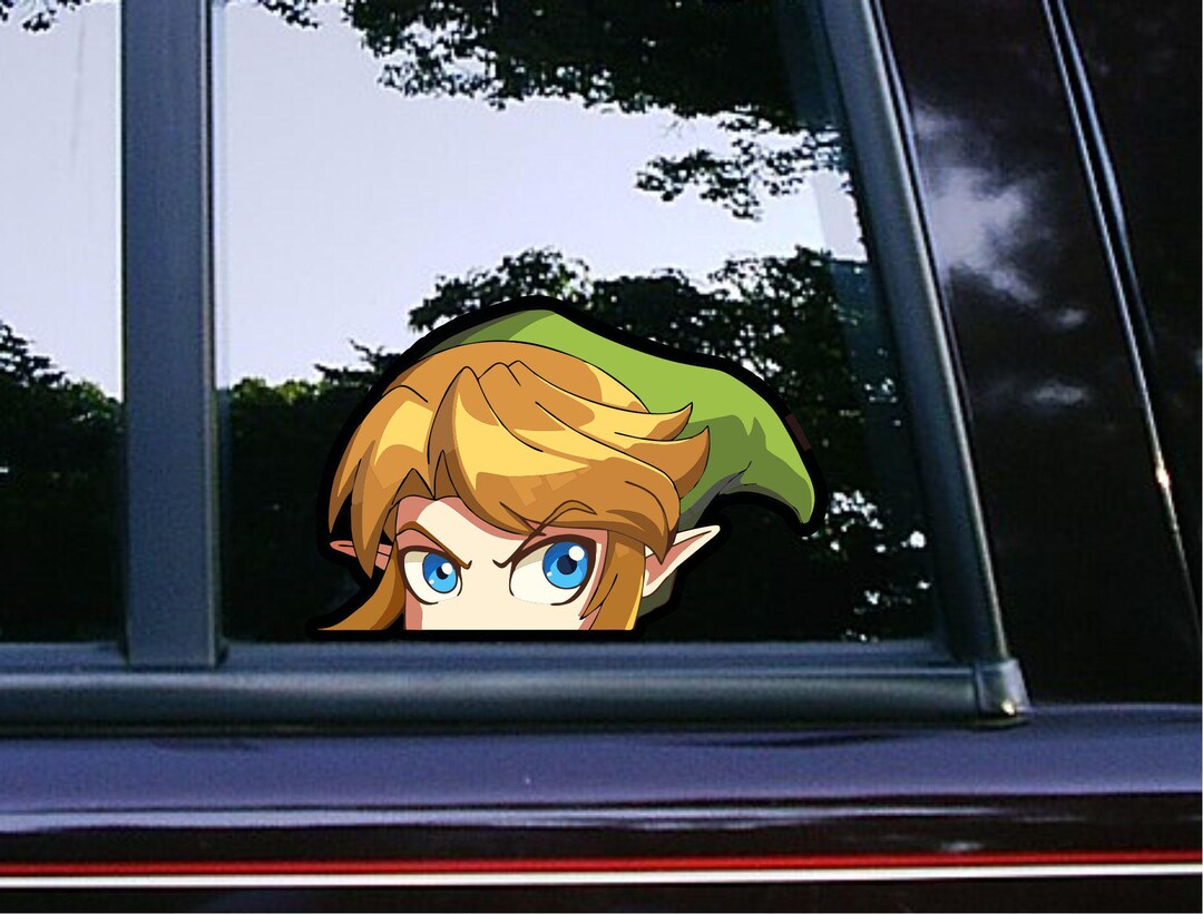 Legend of Zelda Link Peeker Peeking Car Decals Video Game Nintendo ...