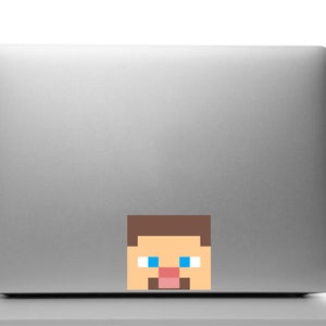 Steve Peeker Peeking Car Decals Minecraft Video Game Character Laptop ...