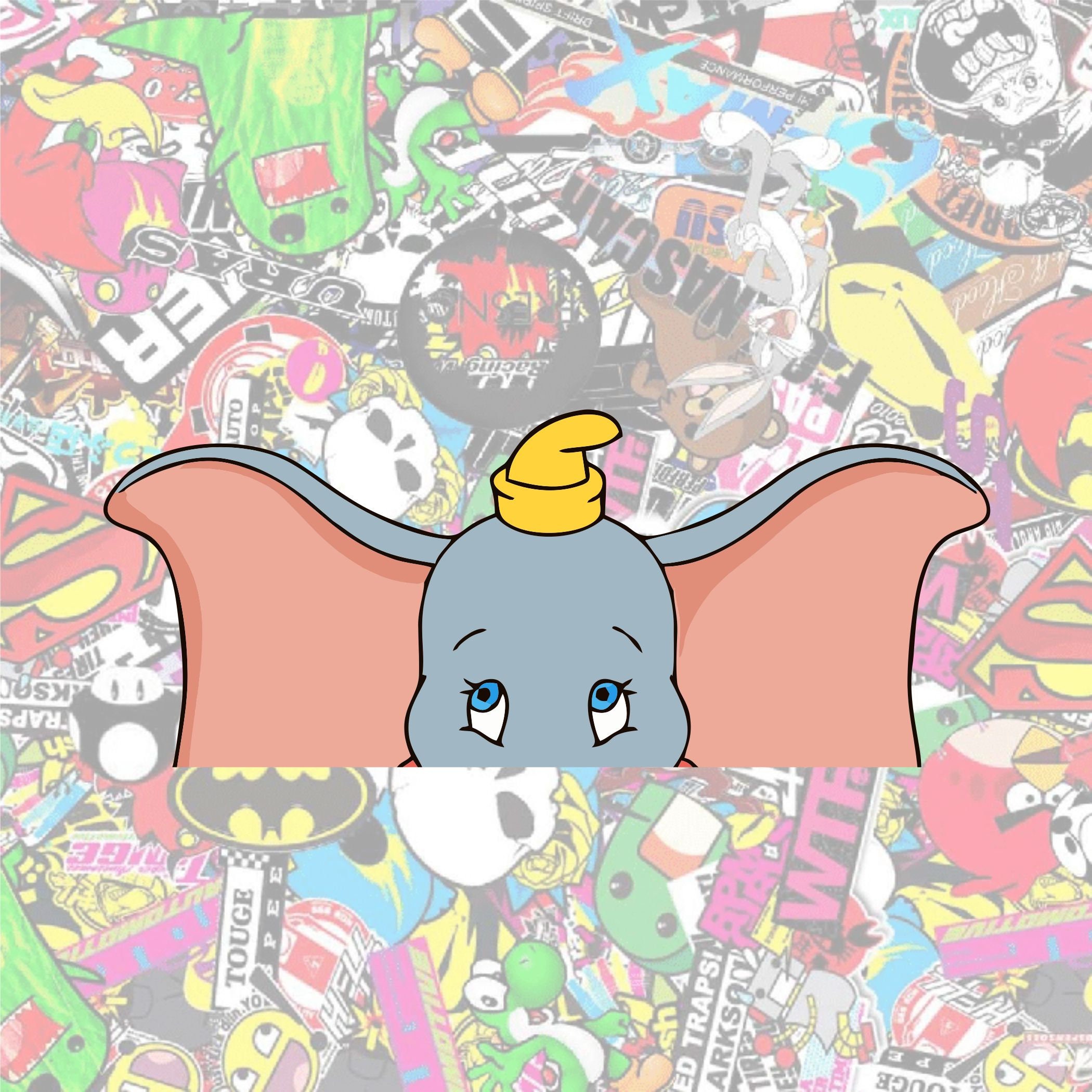 Dumbo Peeker Peeking Dumbo Movie Disney Classic Cartoon Car Decals ...