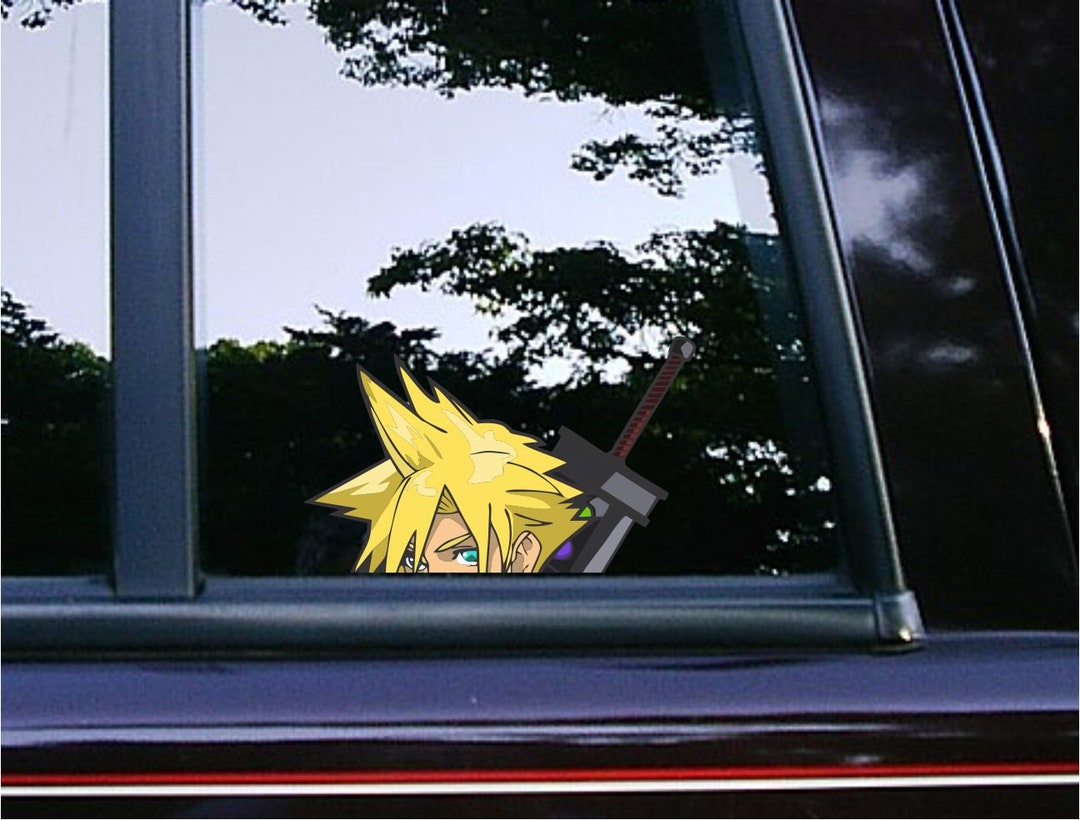 Cloud Peeker Peeking Final Fantasy Car Decals PS1 Classic Video Games ...
