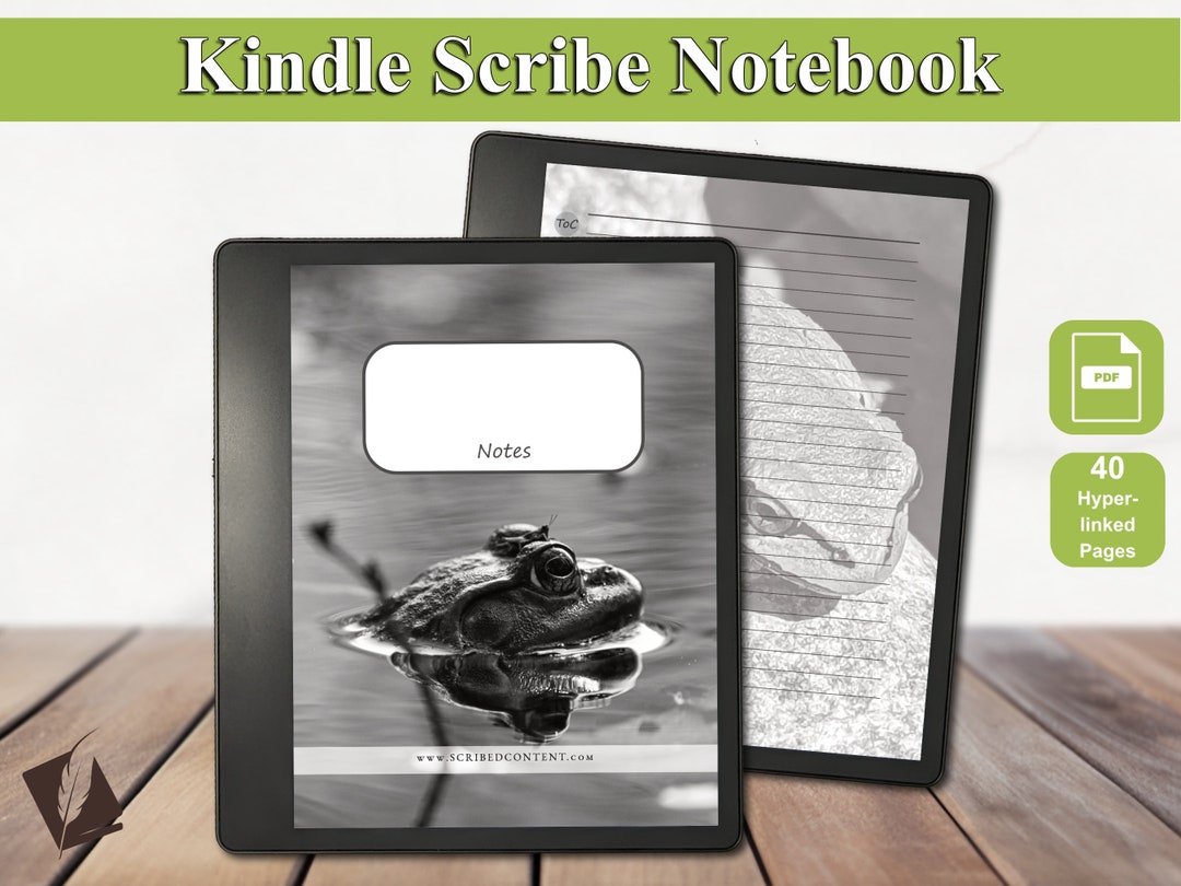 Kindle Scribe Frog Theme Notebook Journal Kindle Scribe Template With ...