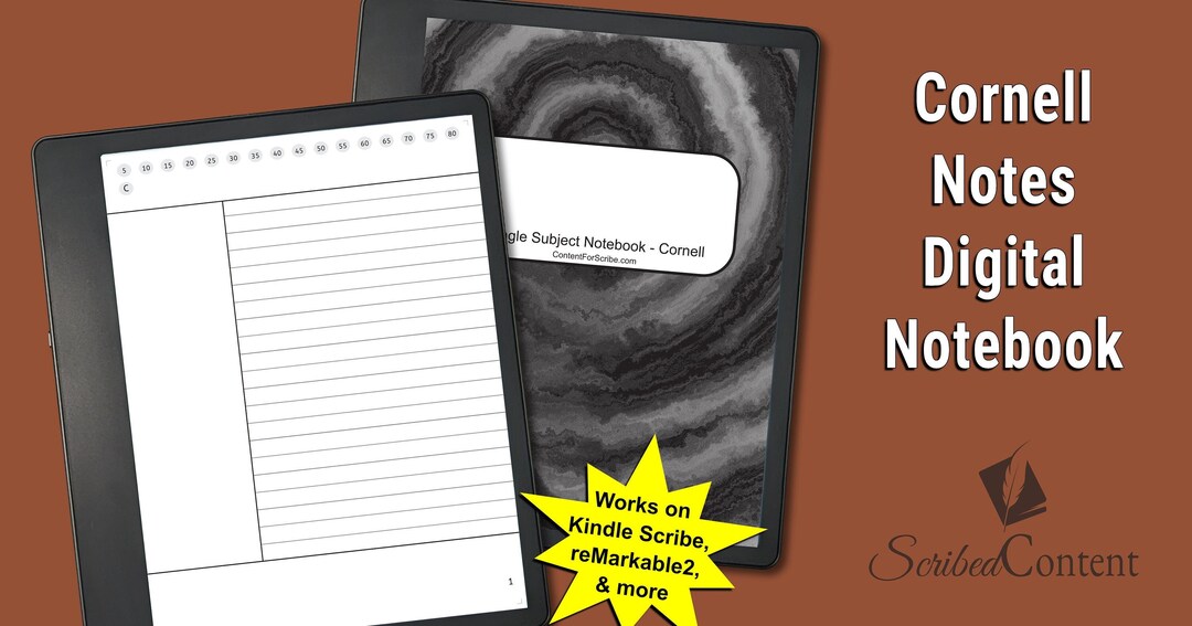 Kindle Scribe Cornell Notizbuch Kindle Scribe Template mit Hyperlinks ...