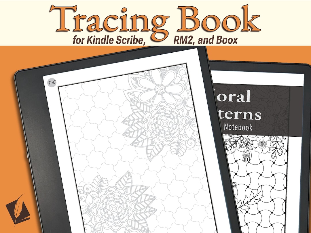 Flower Patterns Tracing Book for Kindle Scribe, Floral Theme, Scribe ...
