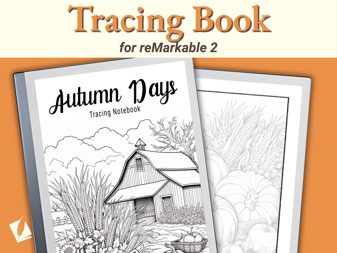 Autumn Tracing Book for Remarkable 2: Fall Themed Art Activity ...