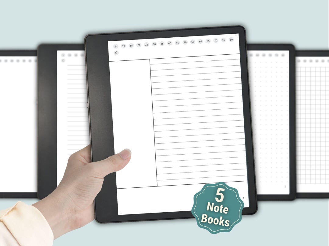Kindle Scribe 5 Notebook Bundle: Cornell, Lined, Grid, Dot Grid, Blank ...