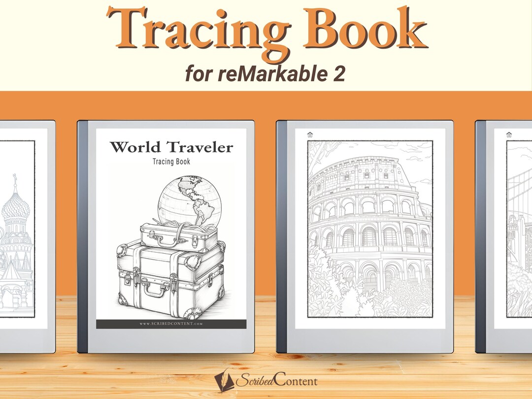 Remarkable 2 World Traveler Tracing Book: 40 Vacation Pages (hyperlnked ...