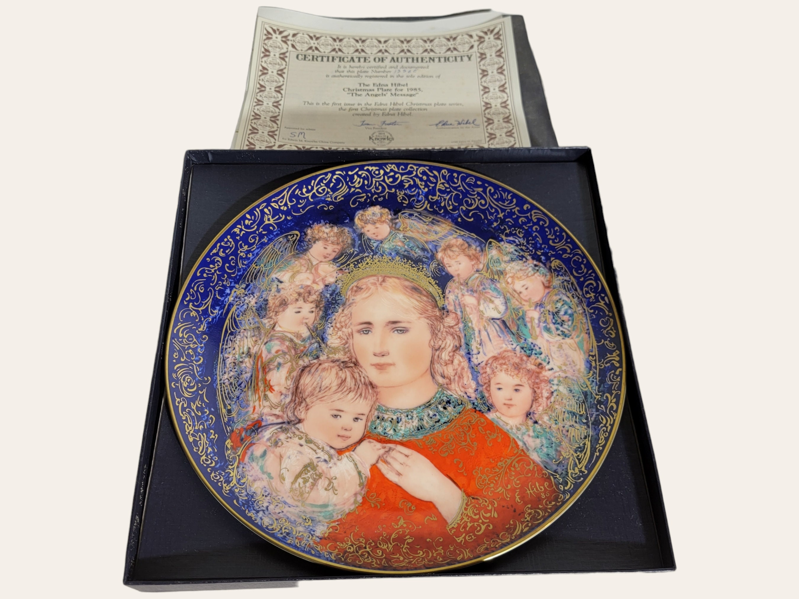 Authentic Edna Hibel Christmas Knowles Plates 1985-1990 - Etsy