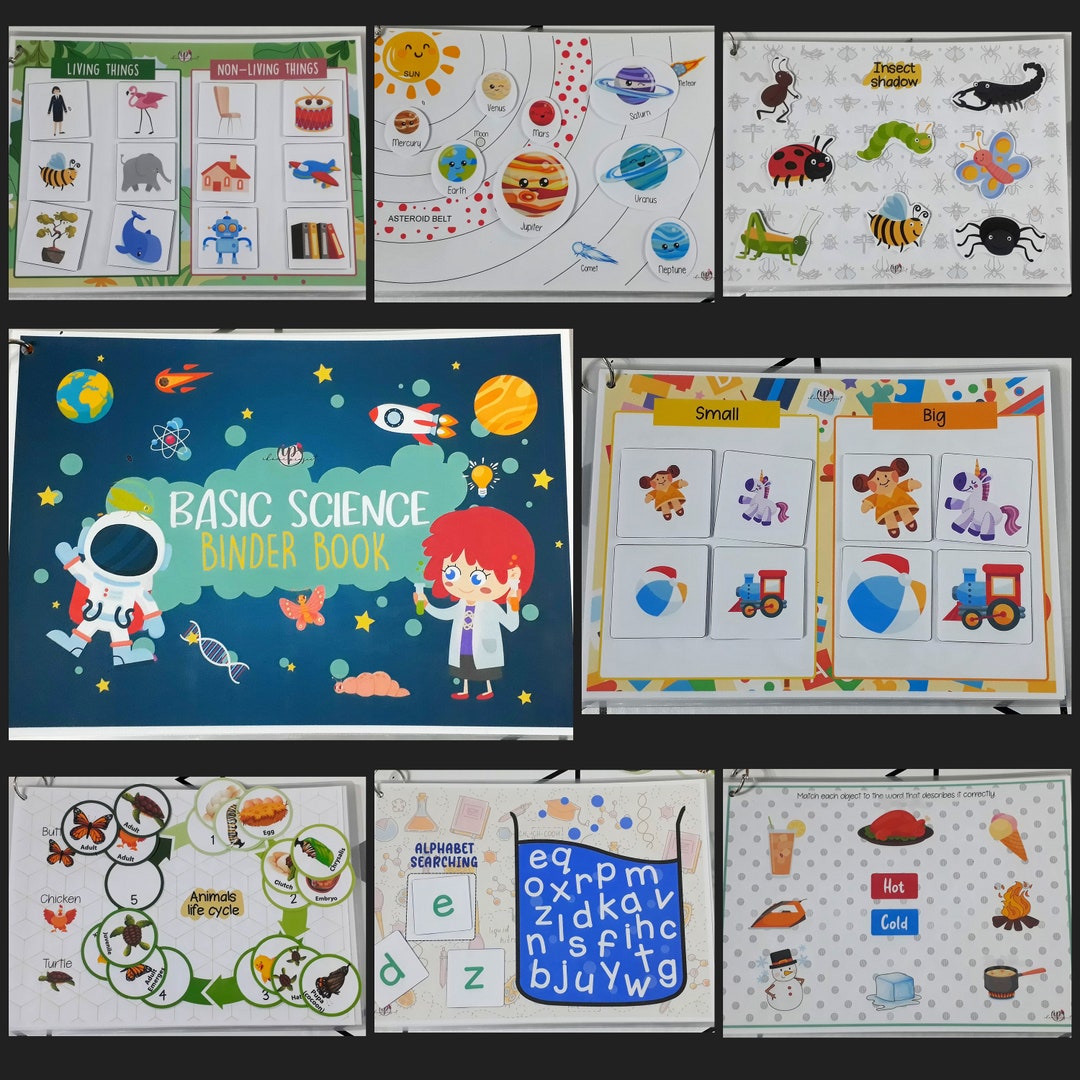 Basic Science Busy Book, Toddler Learning Binder (digital Download) - Etsy