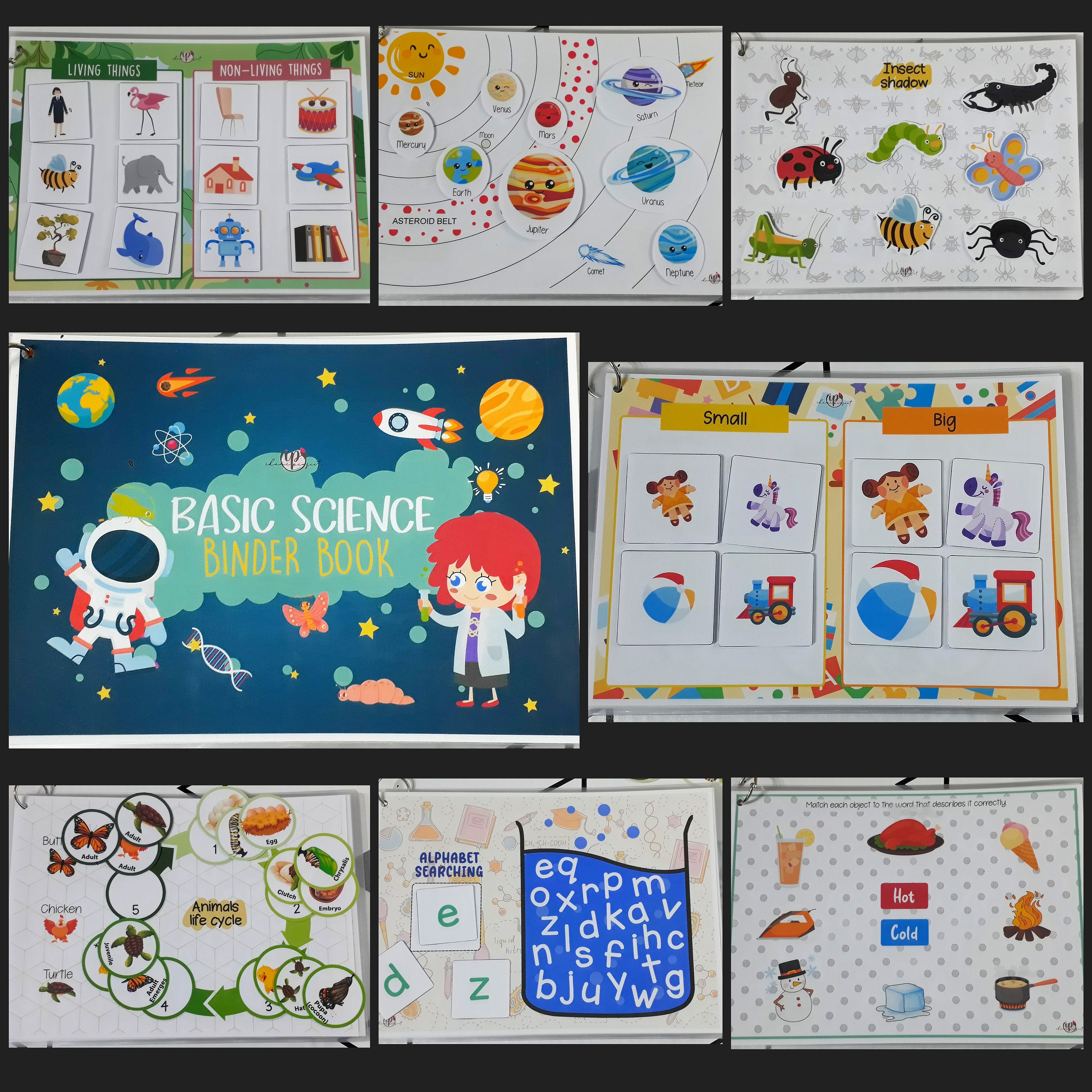 PRINTABLE BASIC SCIENCE Binder Book, Toddler 2-6 Years Old Busy Book ...