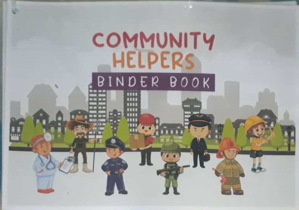 Community Helpers Busy Book | Toddler Learning Binder (printable) - Etsy