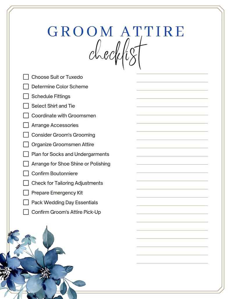 Wedding Checklist Printable Wedding Planning Checklist Wedding ...