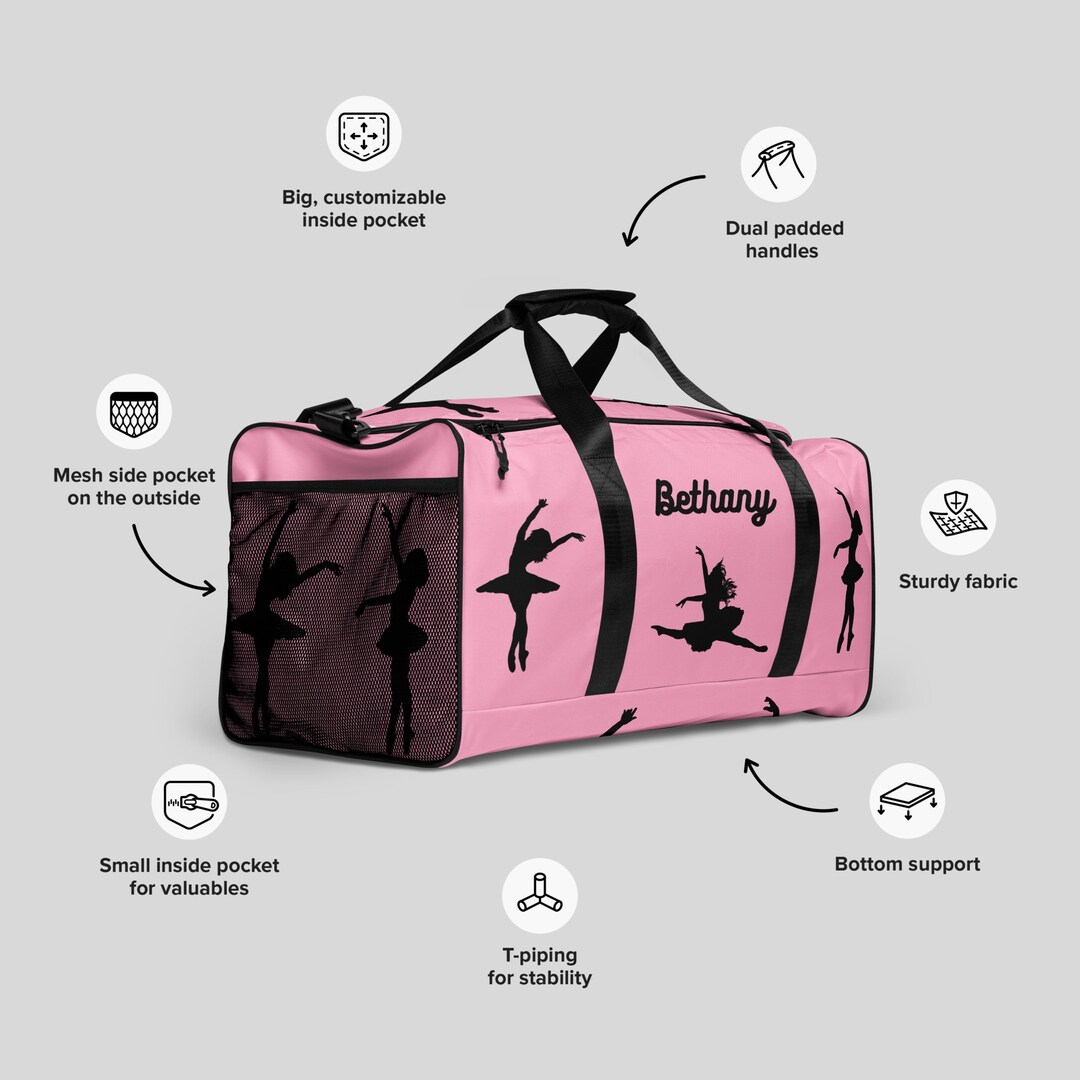 Personalized Ballet Dancer Duffel Bag for Ballet Class Best Ballerina ...