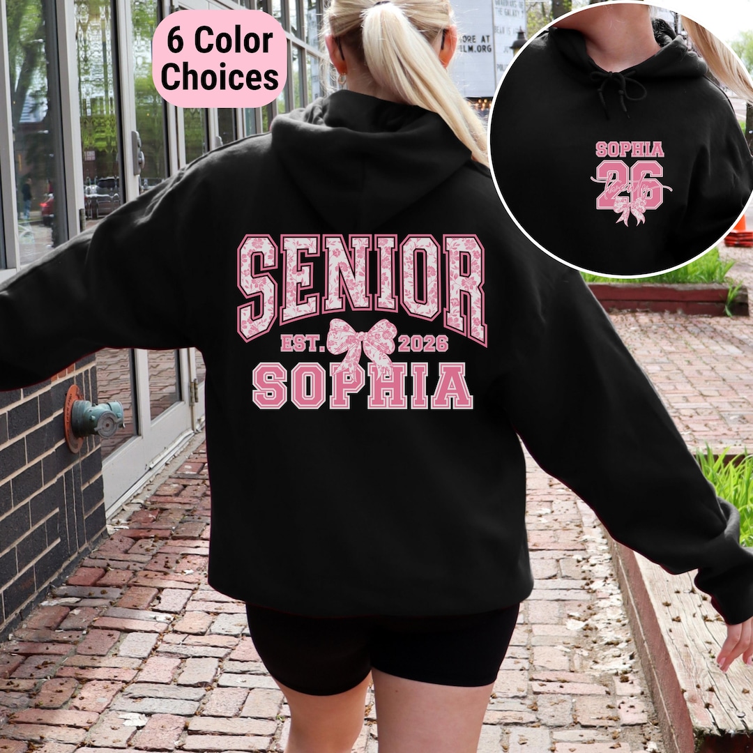 Personalized Senior Year Hoodie Sweatshirt Custom Class of 2026 Sweater ...