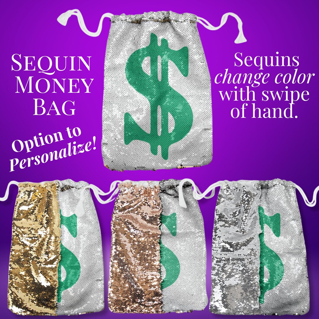 Stripper Money Bag for Exotic Dancer Gift Sequin Pull String Money ...