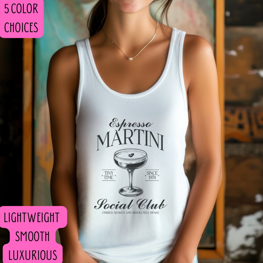 Espresso Martini Tank Top Martini Lover Gift for Cocktail Lover Tshirt ...