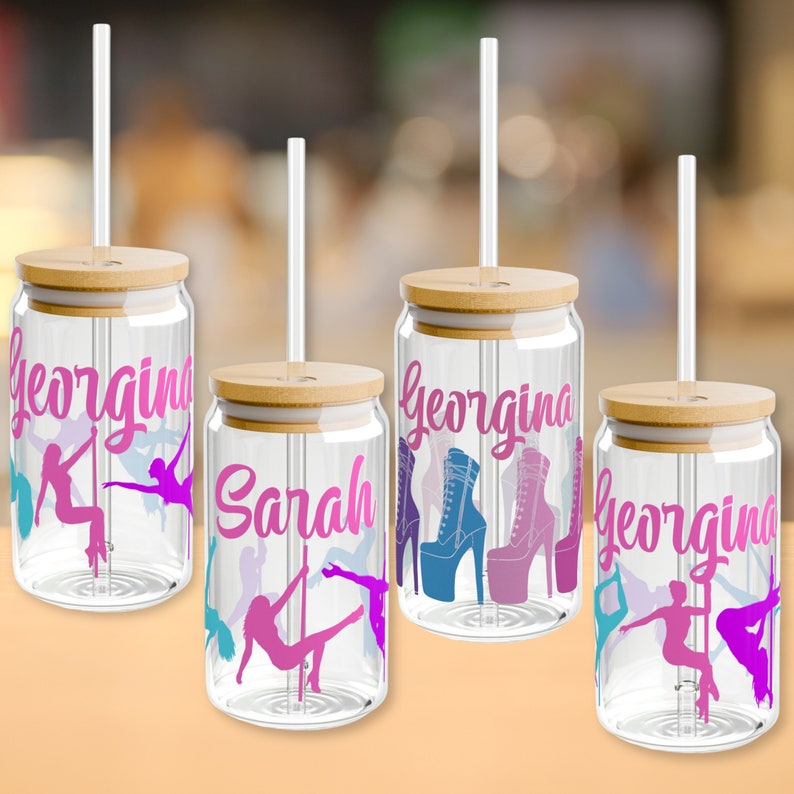 Pole Dancer Gift Iced Coffee Glass for Stripper Gift Iced Coffee Cup ...