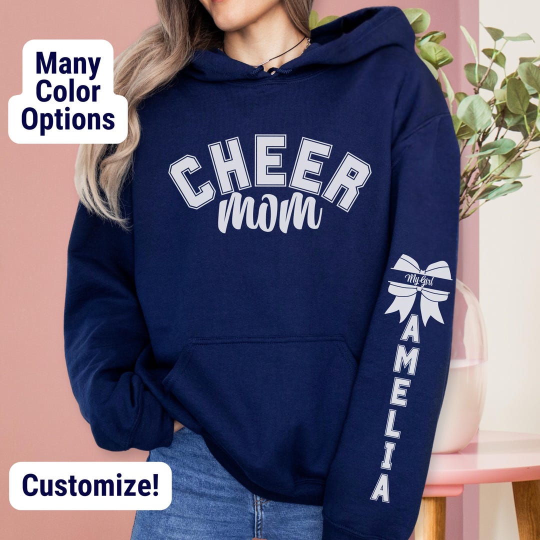 Cheer Mom Sweater Custom Cheer Mom Sweatshirt Personalized Cheer Mom ...