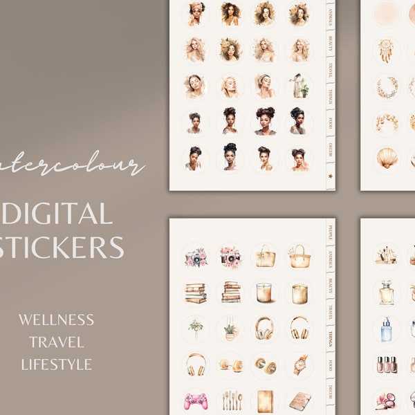 Stickers Watercolor - Etsy