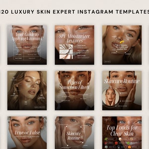 Luxury Skin Expert Instagram Templates, Skin Specialists, Beauty ...