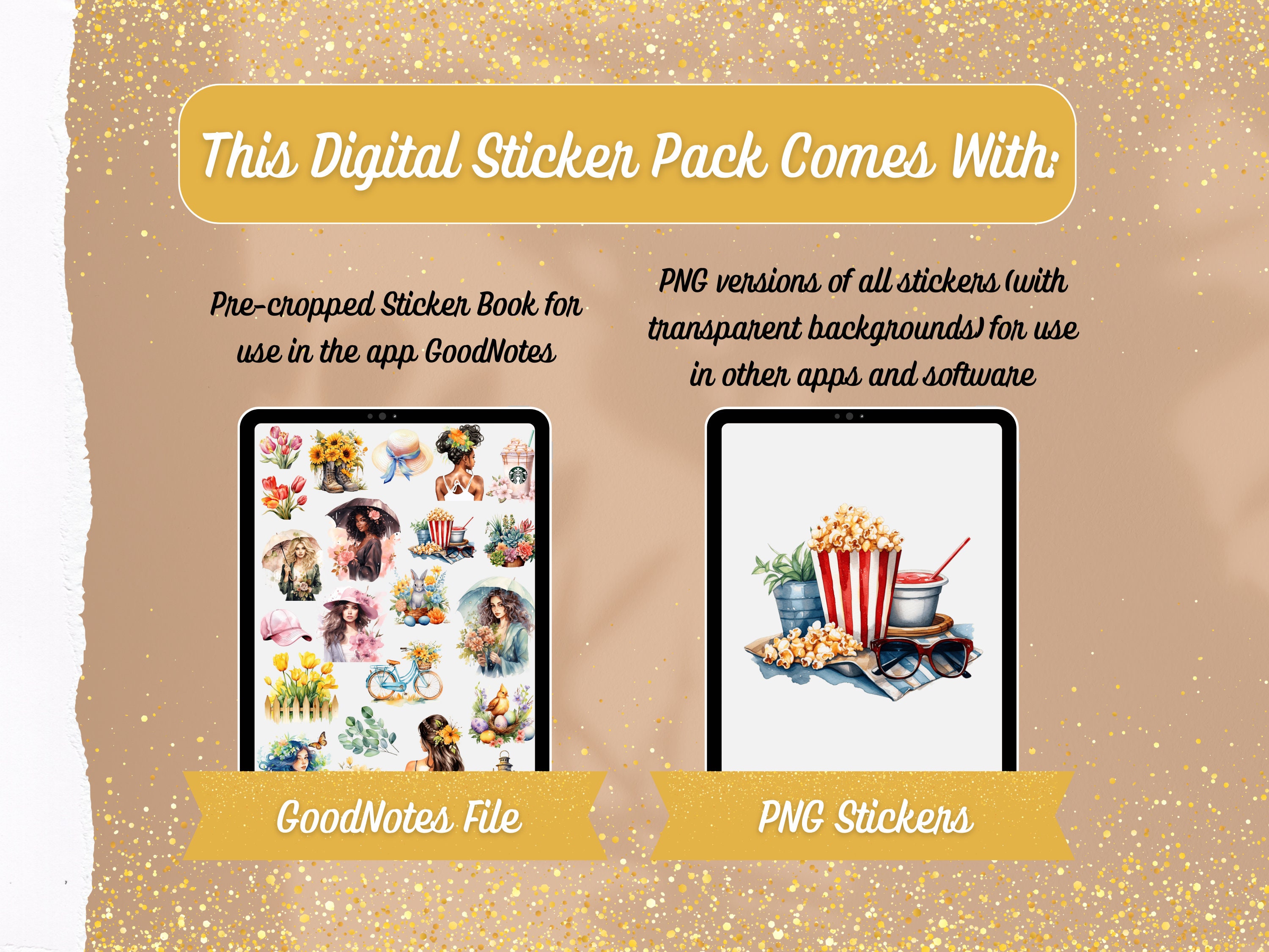 Digital Stickers Four Seasons, Digital Stickers, Goodnotes Stickers ...
