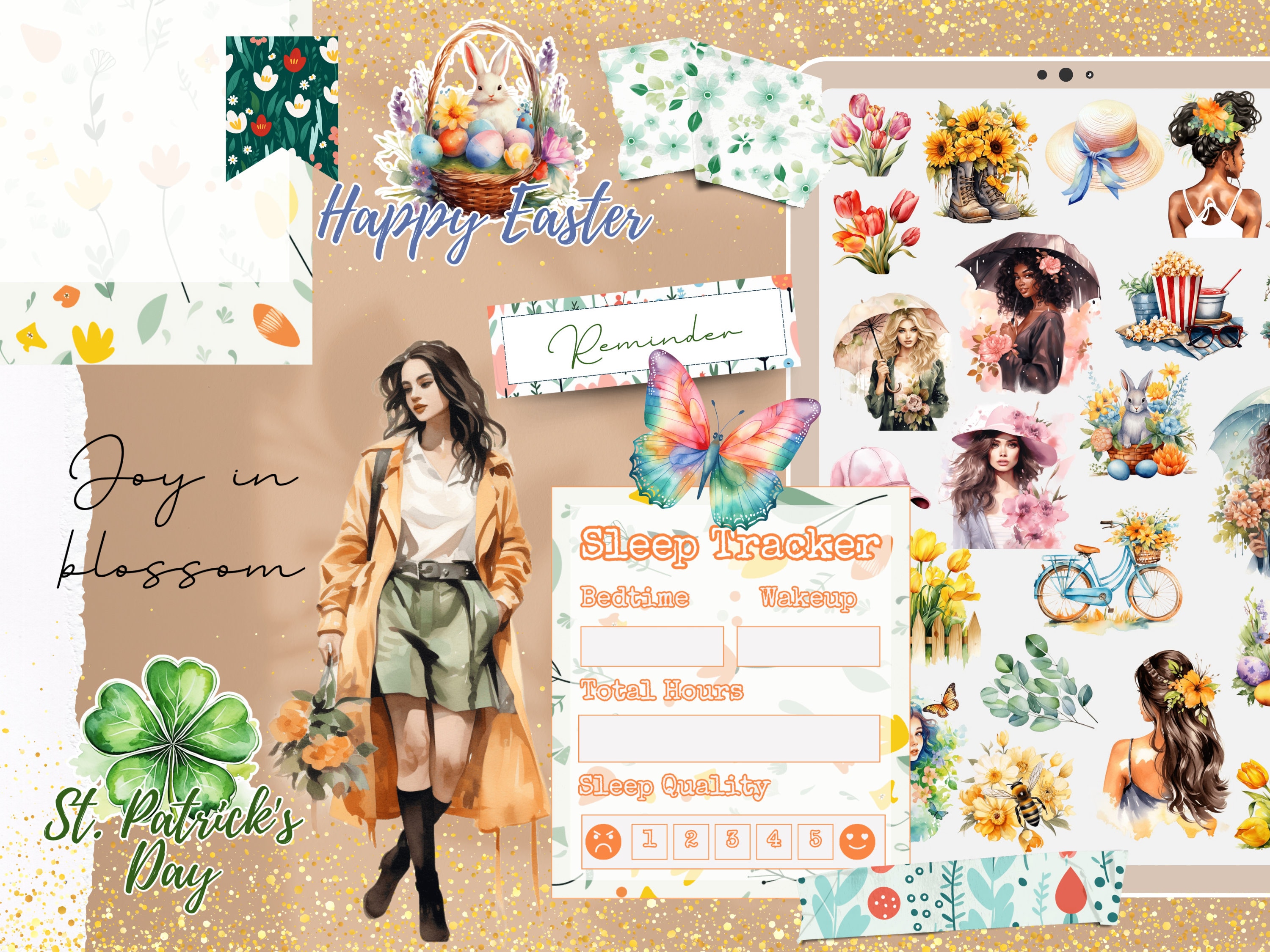 Digital Stickers Four Seasons, Digital Stickers, Goodnotes Stickers ...