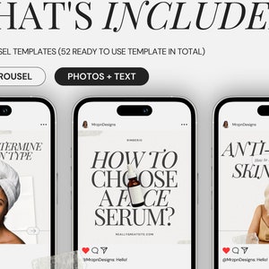 Skincare Instagram Beauty Carousel Templates , Esthetician for Skin ...
