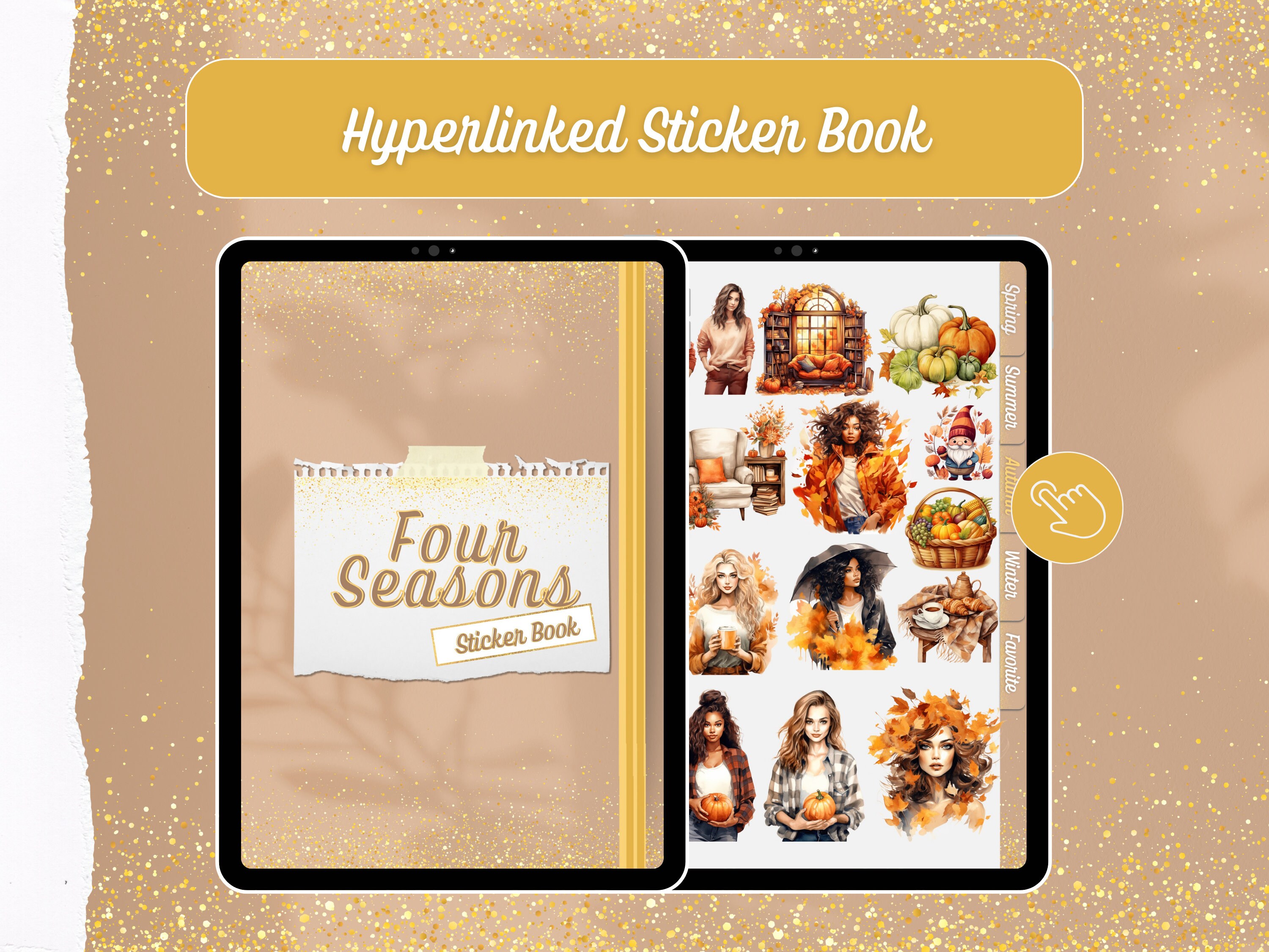 Digital Stickers Four Seasons, Digital Stickers, Goodnotes Stickers ...