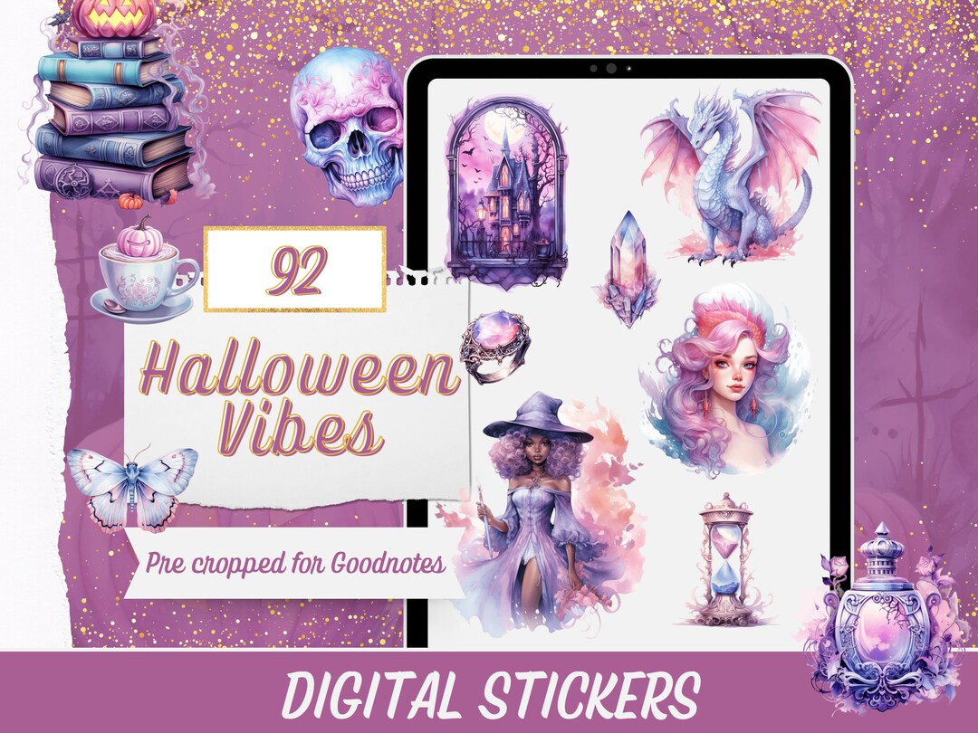 Halloween Digital Planner Stickers for Goodnotes, Dragon Stickers ...