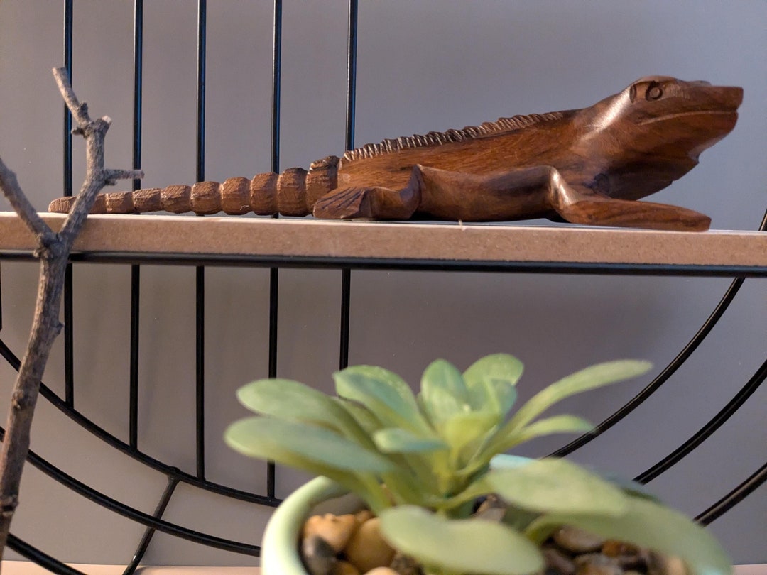 Desert Iguana, Ironwood Lizard Figurine, Wooden Iguana Figurine ...