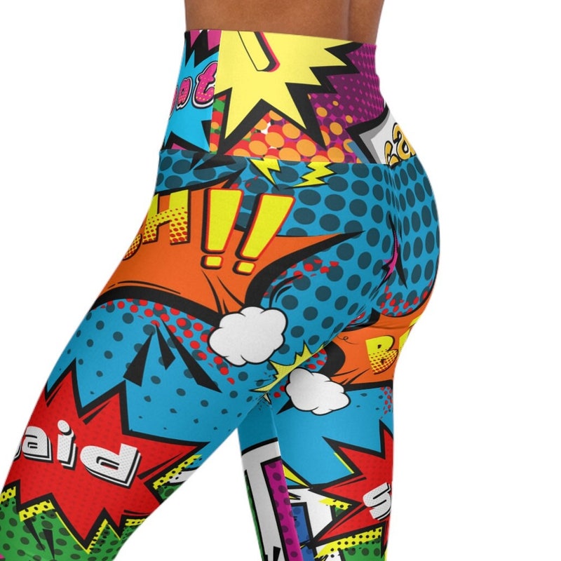 Cartoon Comic Leggings - Etsy