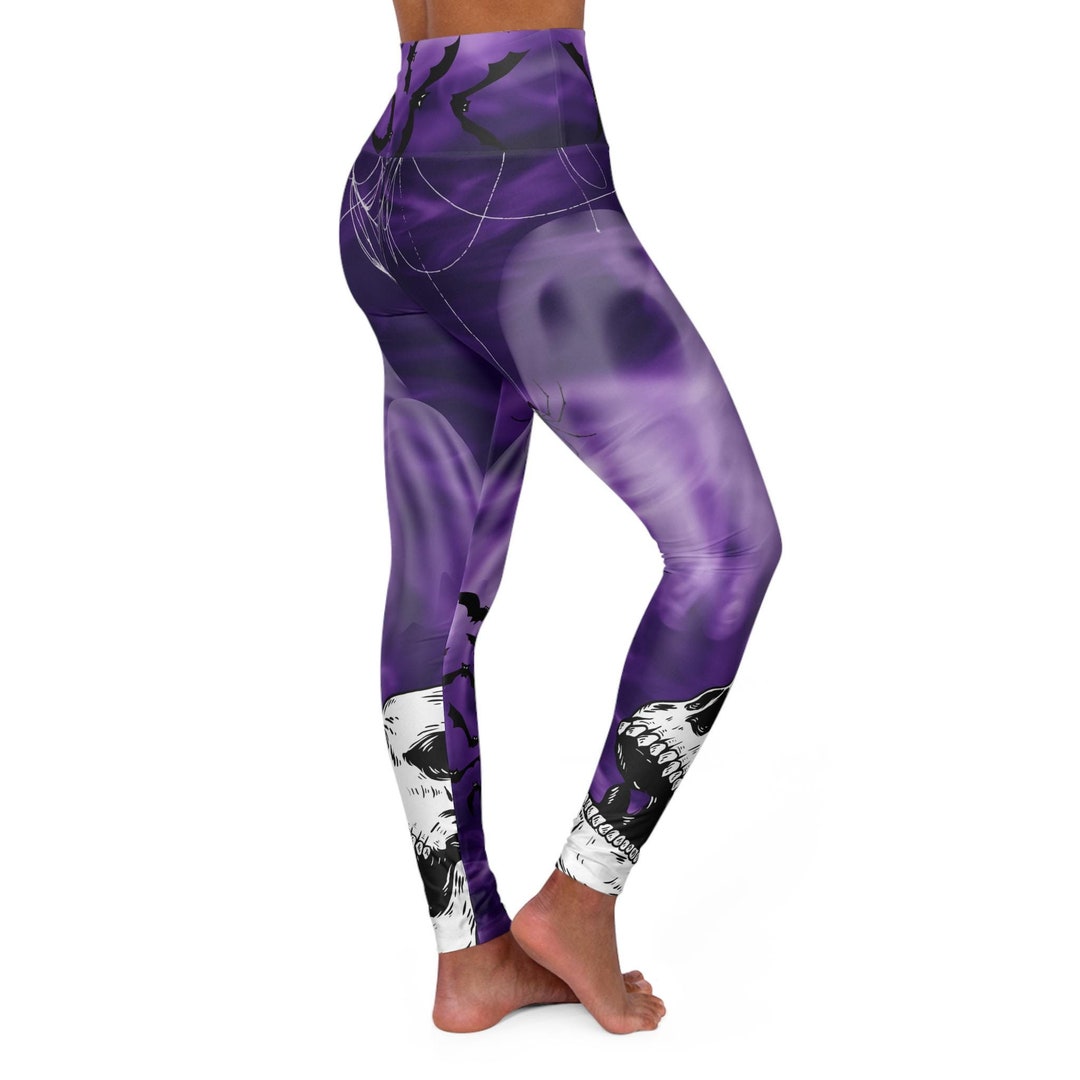 Ghost Spooky Bats Halloween Yoga Pants, Halloween Leggings, Halloween ...