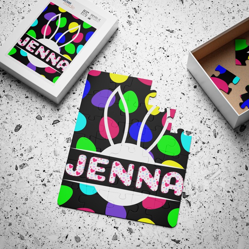 Personalized Easter Puzzle, Easter Basket Filler, Personalized Basket ...