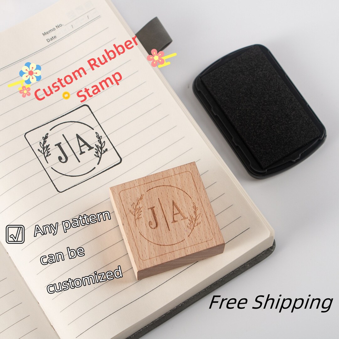 Custom Name Rubber Stampswooden Sealany Logoimage and Idea - Etsy