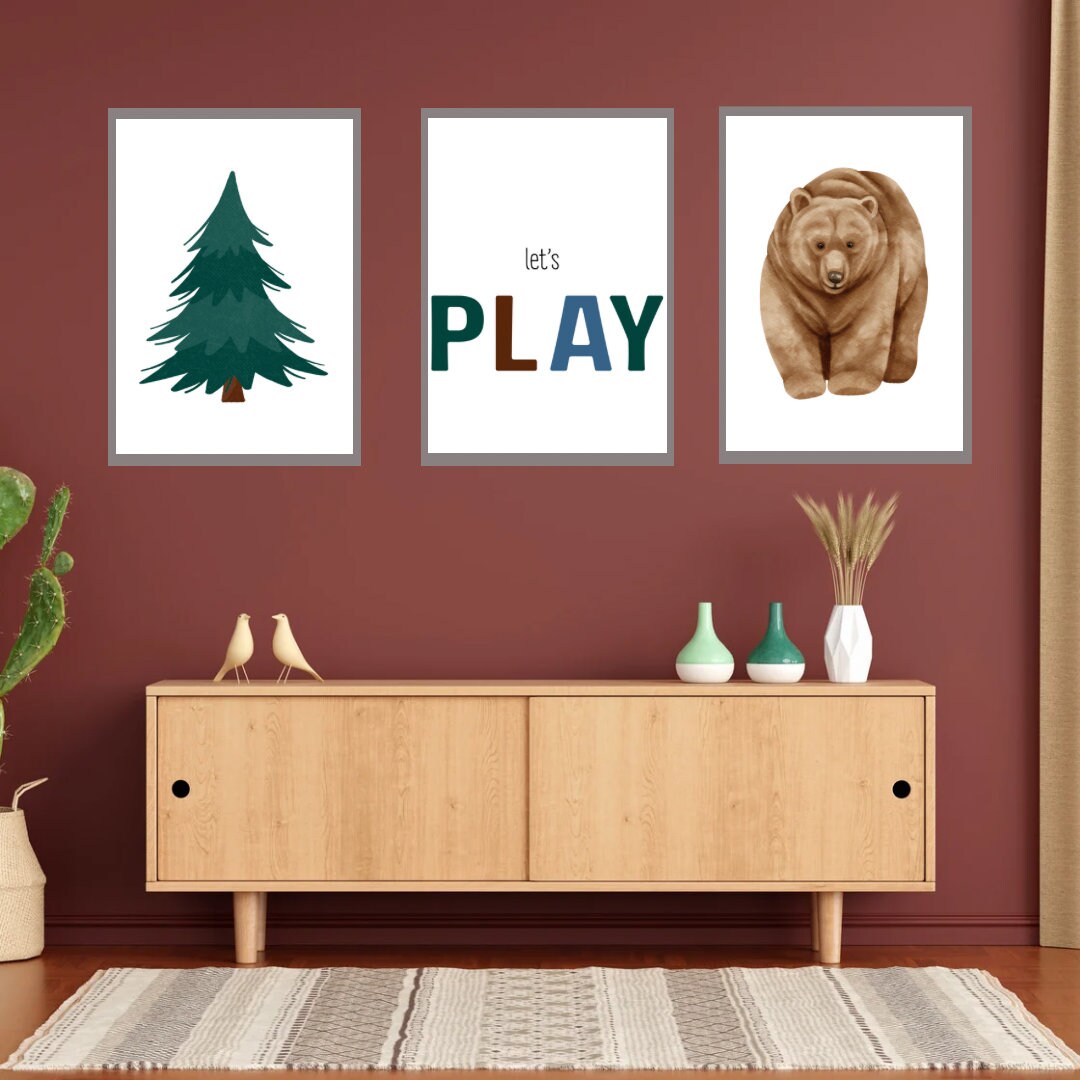 Let’s Play Kids Poster, Kid’s Room Decor, Playroom Decor, Let’s Play ...