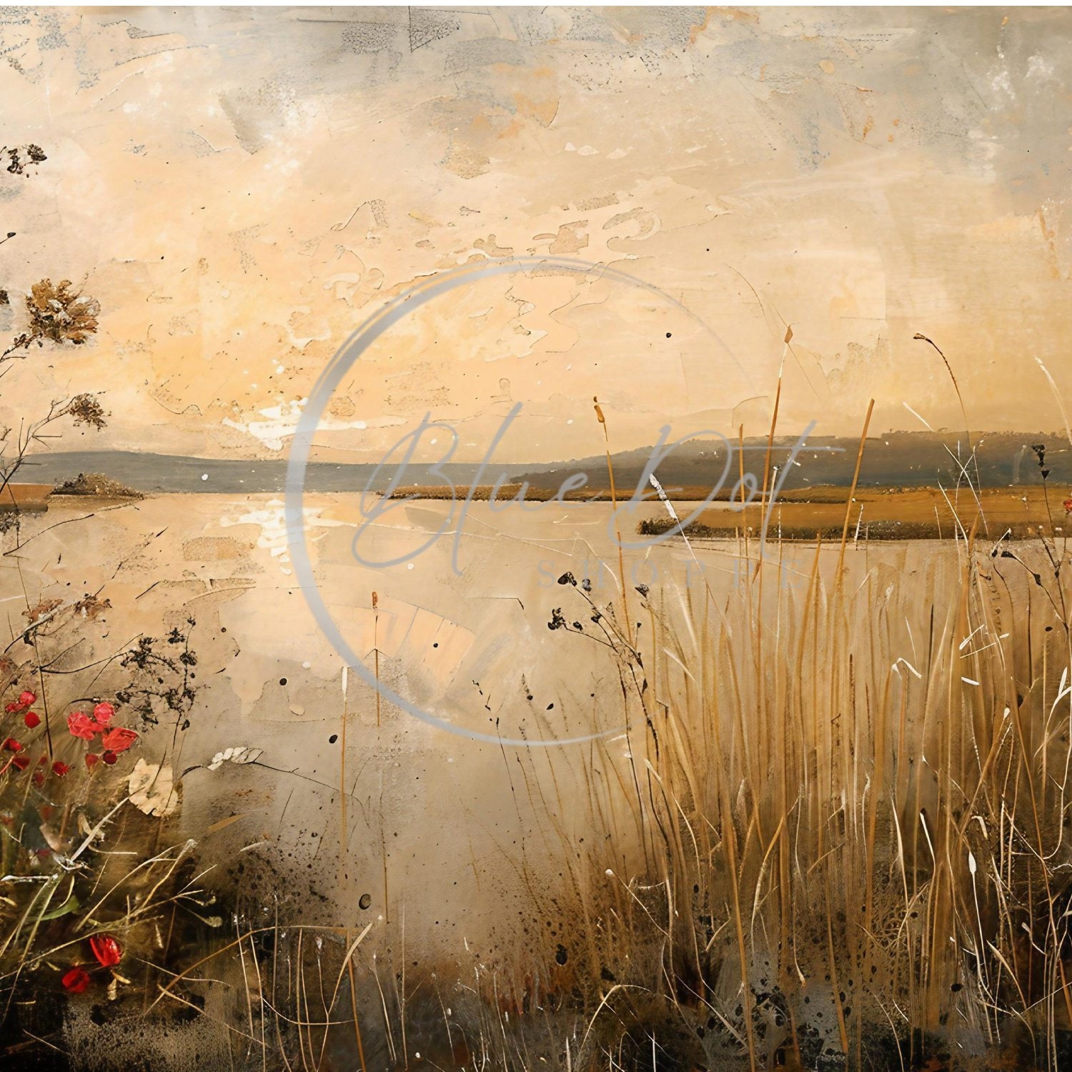 Rustic Wildflower Samsung Frame Tv Art Landscape Spring Art Tv Decor