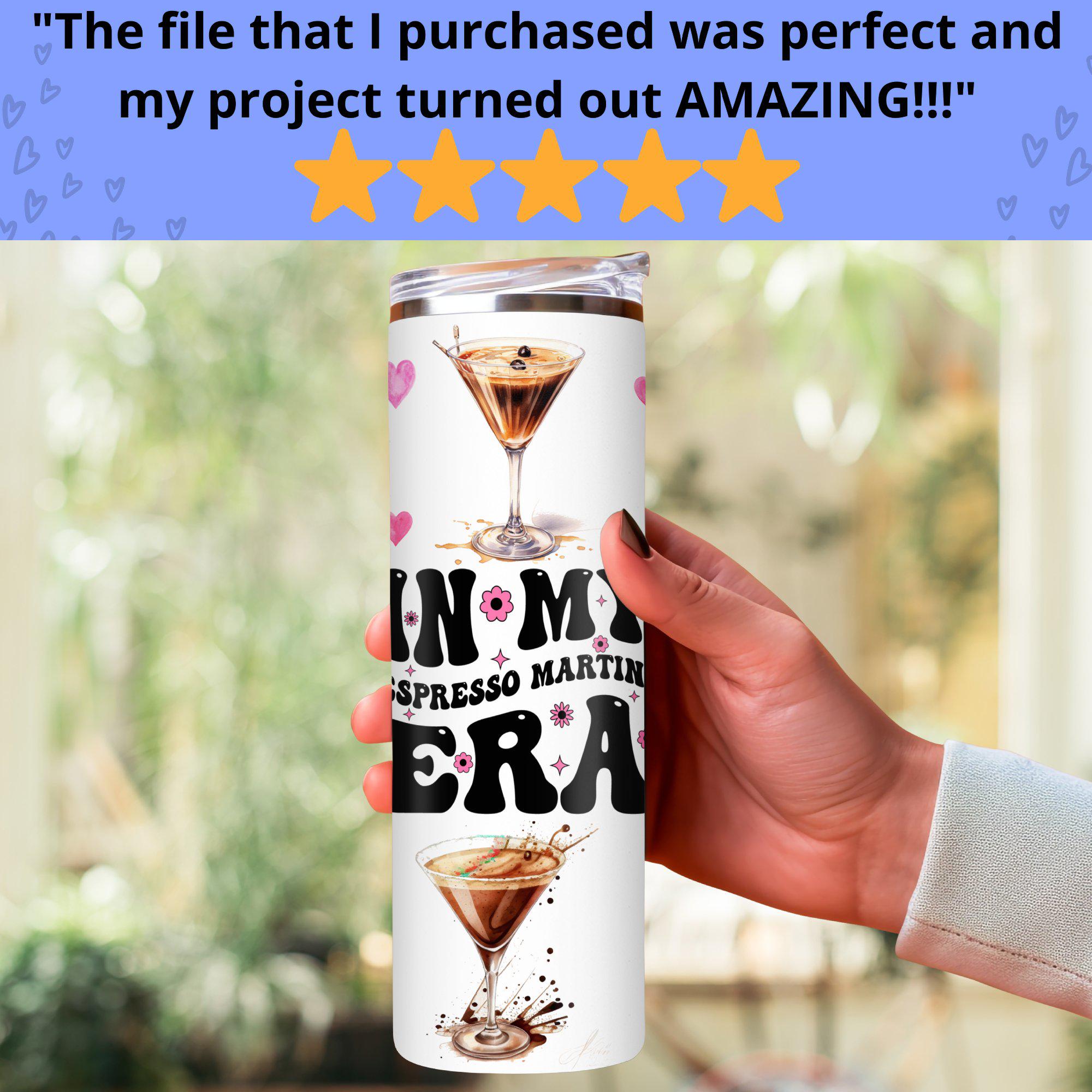 Espresso Martini Tumbler Wrap In My Espresso Martini Era 20 Oz Skinny