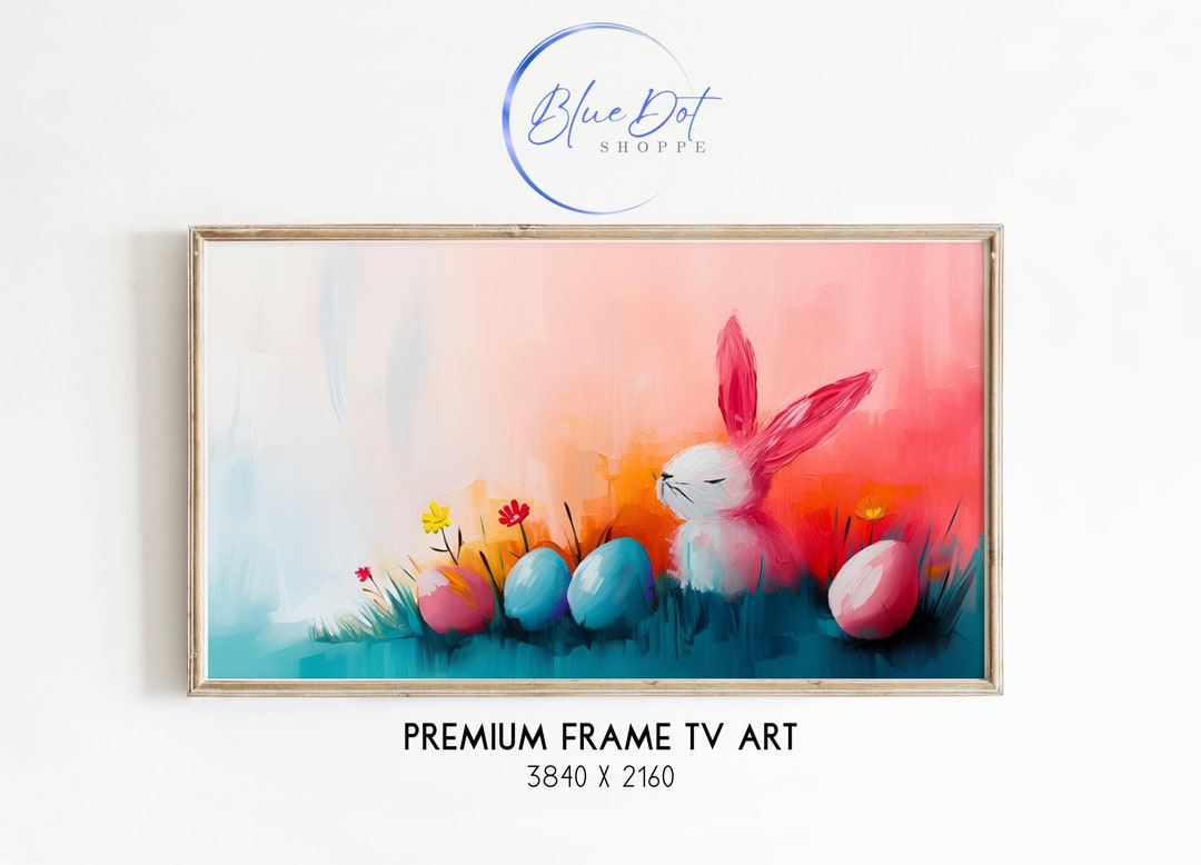 Easter Bunny Samsung Frame Tv Art Spring Art TV Decor Rabbit TV ...