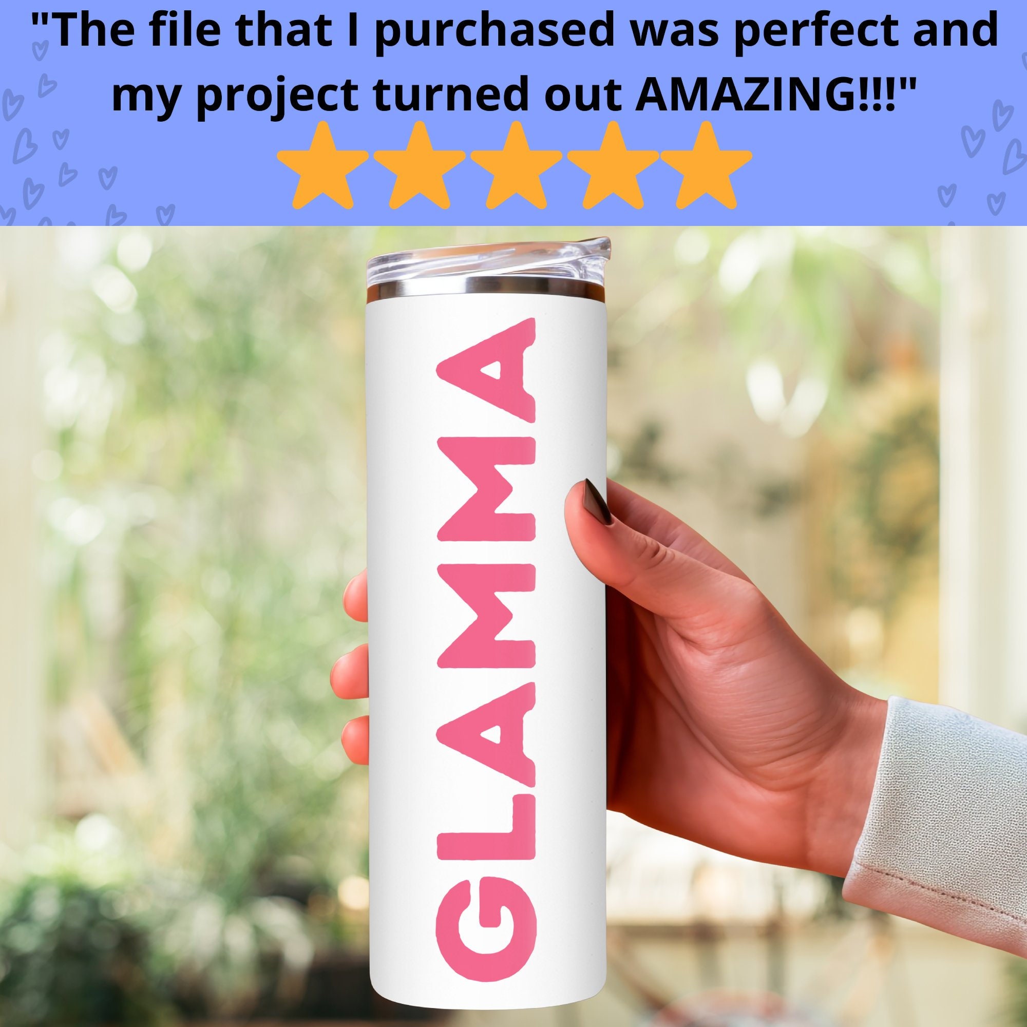 GLAMMA Colorful Floral Tumbler Wrap, 20 Oz Skinny Tumbler Seamless ...