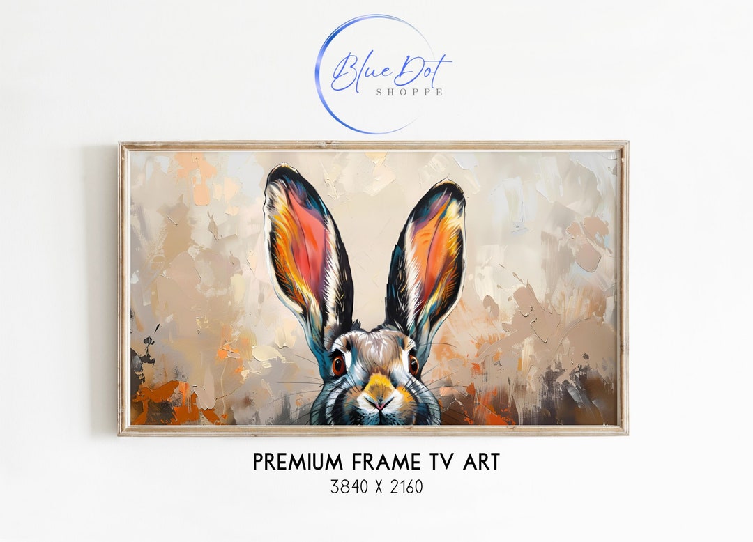 Abstract Rabbit Samsung Frame Tv Art Spring Art TV Decor Bunny TV ...